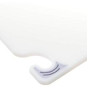 San Jamar Saf-T-Grip Plastic Cutting Board with Safety Hook, 6" x 9" x 0.375", White