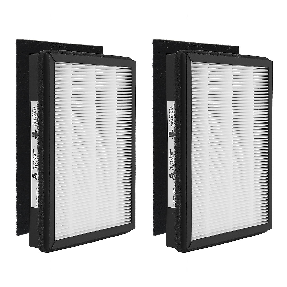 IAF-H-100A True HEPA Idylis A Replacement Filter, Compatible with FAP-C01-A, Idylis Air Purifiers AC-2119, IAP-10-100, IAP-10-150, IAPC-40-140, Part # 1150096, 2 HEPA + 2 Carbon Pre-filters