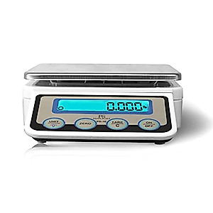 Penn Scale PS-10 Digital Kitchen Portion Scale - 11lb Electric Kitchen Scale with 0.002lb Readability - Removable Platter & LCD Display - Lb, Oz, G Unit Conversion (AC & Battery Powered)