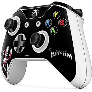 Skinit Decal Gaming Skin compatible with Xbox One S Controller - Officially Licensed Warner Bros Harley Quinn and The Joker Design