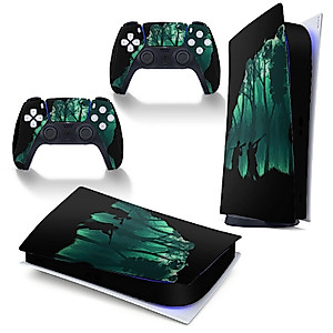 PlayStation 5 Digital edition version sticker protective cover, Revenge of The Wild ps5 controller protective shell (compatible with ps5 Digital edition)
