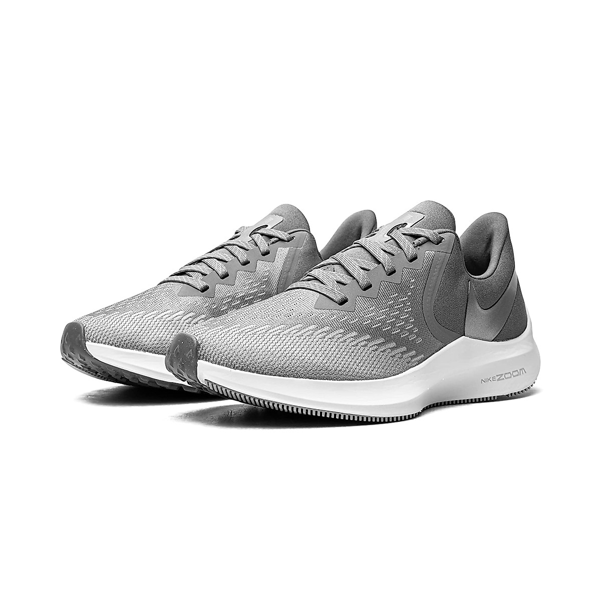 Nike Women's Zoom Winflo 6 Running Shoes, Multicolour (Cool Grey/MTLC Platinum/Wolf Grey/White 2), 7.5 US