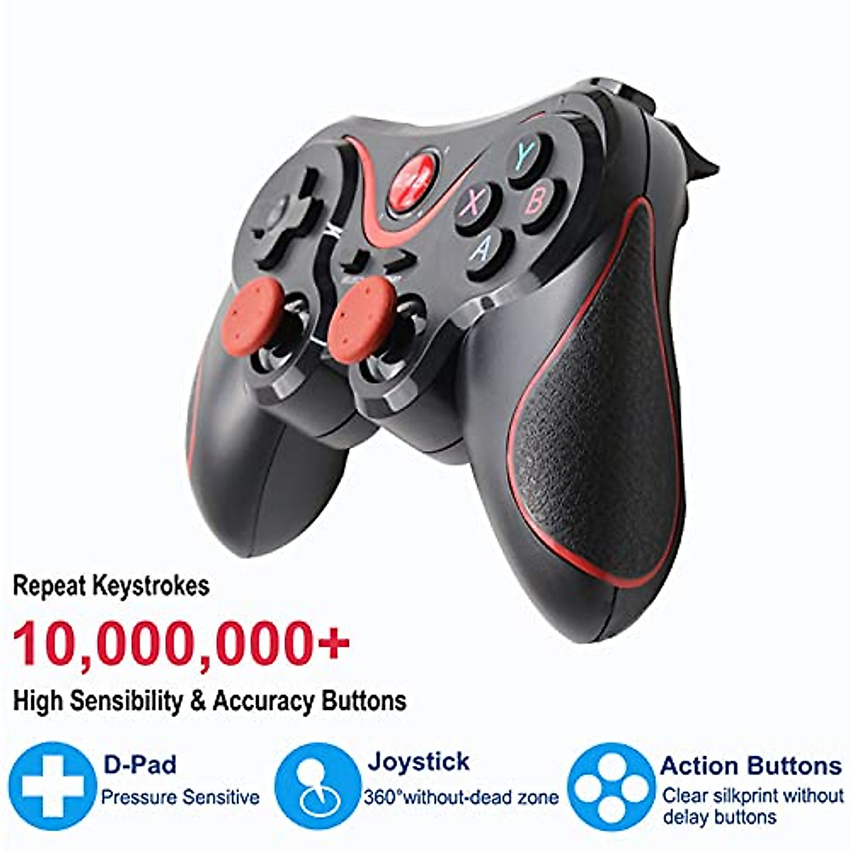 Megadream Android Gamepad Controller, Wireless Key Mapping Gamepad Joystick Perfect for PUBG Mobile & Call of Duty, Compatible for Samsung Galaxy HTC LG Other Phone, Not for iOS/PC