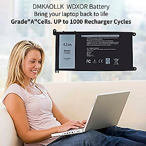 42WH WDX0R Battery for Dell Inspiron 15 5000 7000 Series 15 7579 7573 7560 7569 7570 5565 5567 5568 5570 5578 5579 7586 13 7368 7378 5368 5378 5379 17 5765 5767 5775 Latitude 3189 3580 P66F P58F P32E