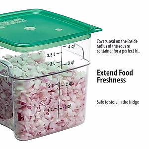 Cambro 4 QT (Quart) Food Storage Container with Lid (2 Pack) - FreshPro Series (Clear)
