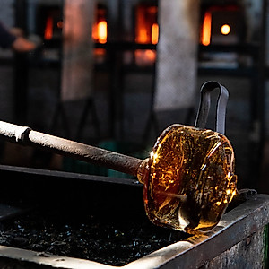 Lemongrass, Cassia & Rosemary Essential Oil & Pure Beeswax Candle in Blown Glass Jar - Bluecorn Beeswax Botanica. 8 oz.