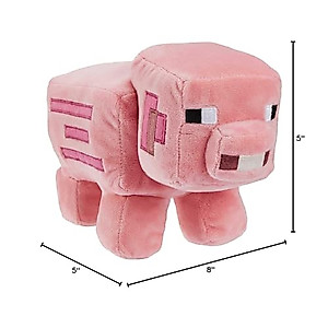 Mattel Minecraft Basic Plush Character Soft Dolls, Video Game-Inspired Collectible Toy Gifts for Kids & Fans Ages 3 Years Old & Up