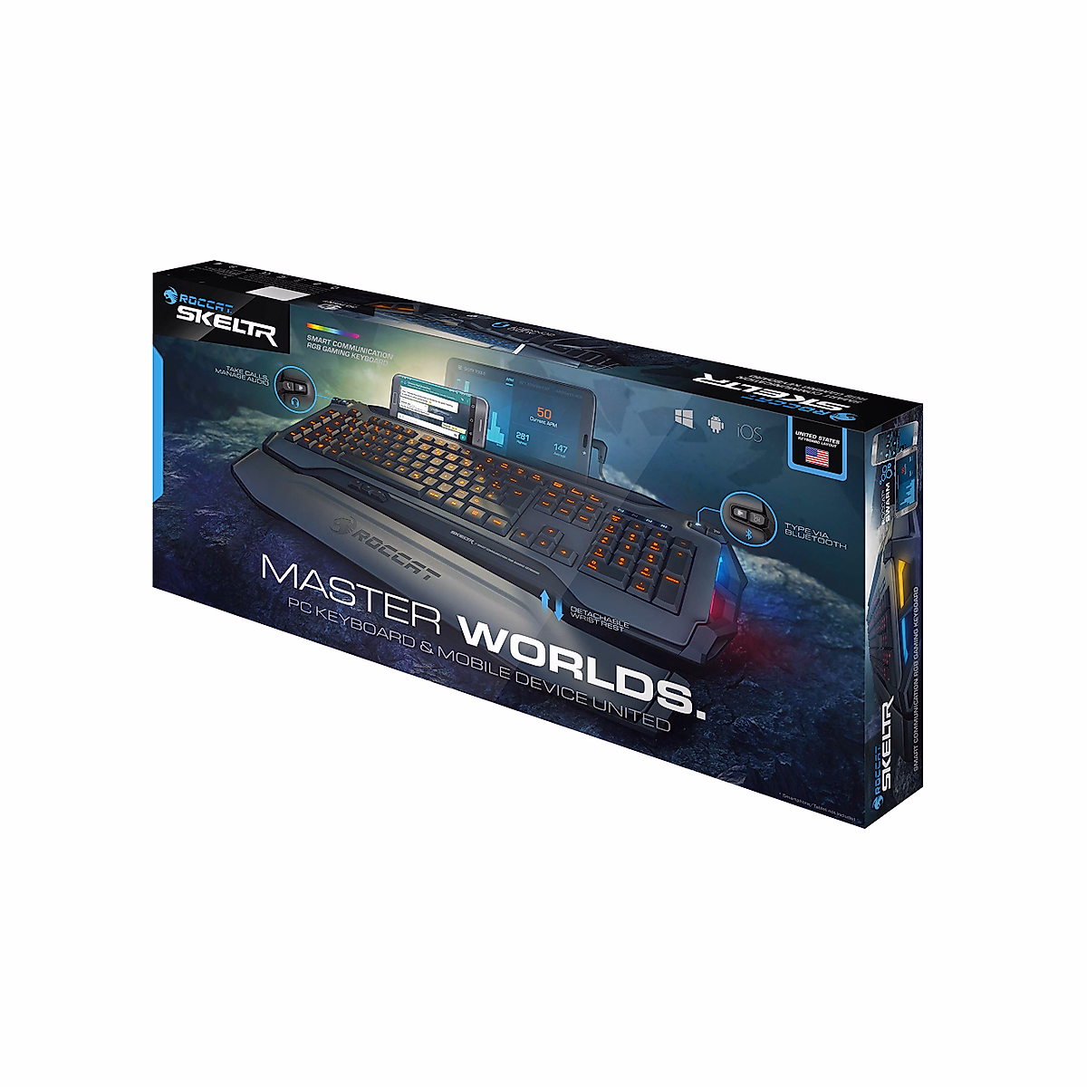 ROCCAT Skeltr - Smart Communication RGB Gaming Keyboard (ROC-12-231-GY)