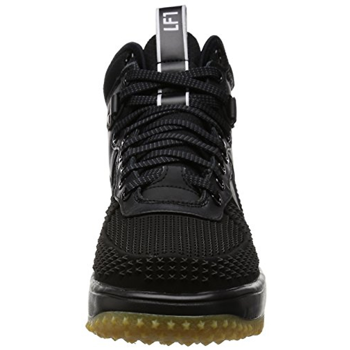 Nike Mens Lunar Force 1 Duckboot Black/Black/Metallic Silver/an Boot 10 Men US