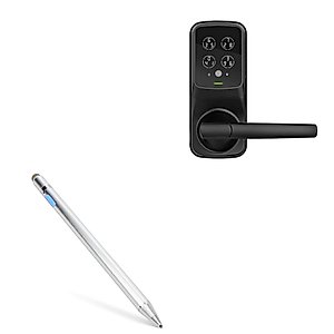 BoxWave Stylus Pen Compatible with Lockly Secure Plus - AccuPoint Active Stylus, Electronic Stylus with Ultra Fine Tip for Lockly Secure Plus - Metallic Silver