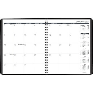 AT-A-GLANCE 2023 Monthly Planner, 9" x 11", Large, 15 Months, Black (7026005)