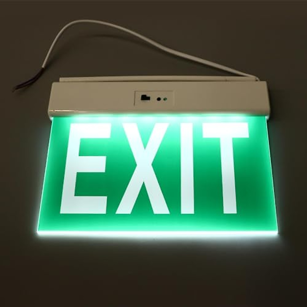 Transparent Acrylic LED Emergency Exit Sign Striking Design for Indoor Use AC85 265V