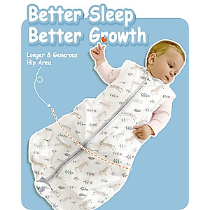 TOTBASIC Baby Sleep Sack 2-Pack, Light & Soft Unisex-Baby Wearable Blanket, 2-Way Safe Zippers Sleepsack for Babies 0-3-6-12-18-24 Months 0.5 TOG