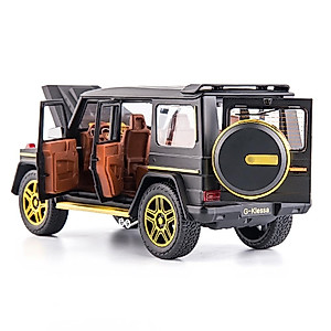 BDTCTK 1/24 Benz G63 AMG Model Car, Zinc Alloy Pull Back Toy car with Sound and Light for Kids Boy Girl Gift (Pink)