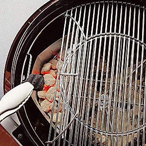 soldbbq Stainless Steel Charcoal Basket and One-Touch Cleaning System Kit for 22-1/2" Weber Kettle Grill, Replacement Parts for Weber Charcoal Grills, Master Touch Series