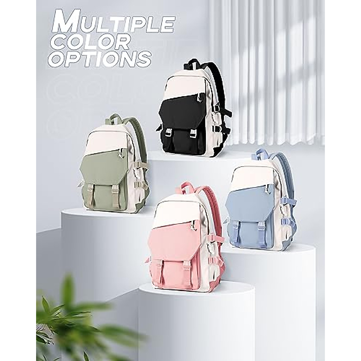 UPPACK Black small backpack for women aesthetic college backpack Bag travel bag Hiking Preppy Backpack for Men Lightweight Casual Daypack