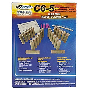 United Model C6-5 Engine Bulk Pack, Includes 24 Model Rocket Engines
