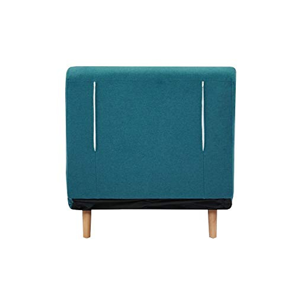 GIA Tri-Fold Convertible Polyester Sofa Bed Chair with Removable Pillow and Legs, Peacock Blue 1 pack