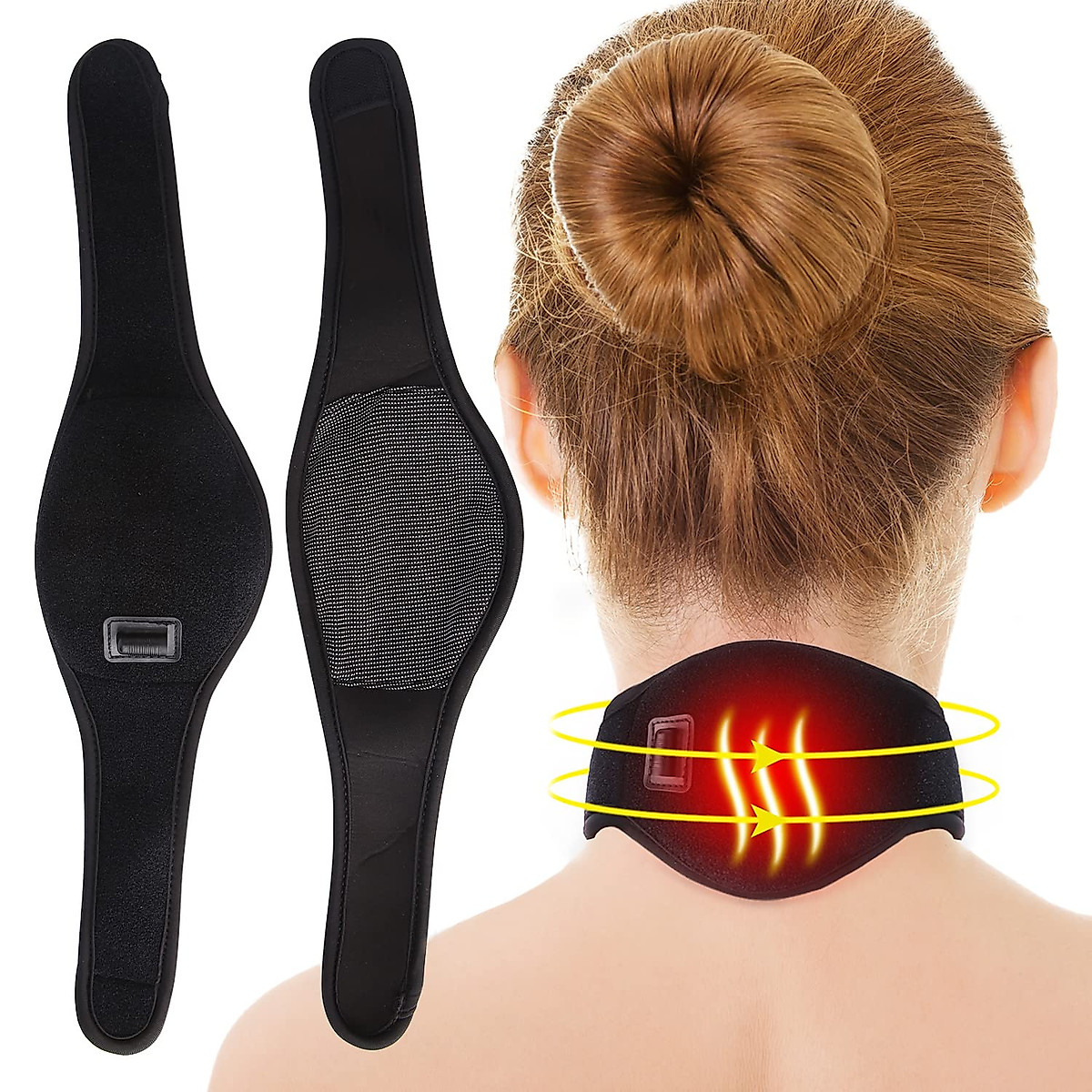 Heated Neck Wrap, Neck Support for Pain Relief, Neck Heating Pad for Neck Pain and Pressure Relief, Portable Household Warm Neck Brace