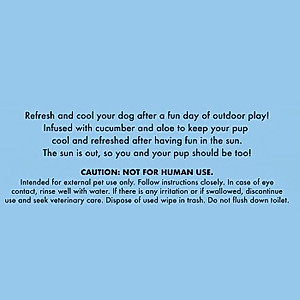 Banana Boat Dog Wipes – Cooling and Refreshing Dog Grooming Wipes, Multi-Purpose Deodorizing Dog Cleaning Wipes, Quick Easy Use Dog Wipes for Paws and Butt, Use as Dog Bath Wipes, Puppy Wipes, 50ct