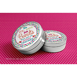 No IFS, Ands, or Bundts Cake Themed Teacher Appreciation Thank You Sticker Labels, 40 2" Party Circle Stickers by AmandaCreation, Great for Envelope Seals & Gift Bags