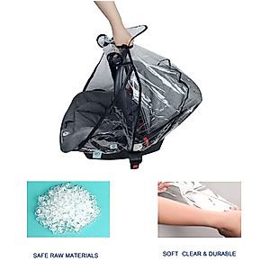 Baby Car Seat Rain Cover Universal Weather Shield Waterproof,Easy Access Zipper,Side Ventilation,EVA Material,Newborn Infant Child Travel Accessories