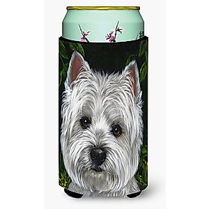 Caroline's Treasures PPP3201TBC Westie Baby Face Tall Boy Hugger Can Cooler Sleeve Hugger Machine Washable Drink Sleeve Hugger Collapsible Insulator Beverage Insulated Holder