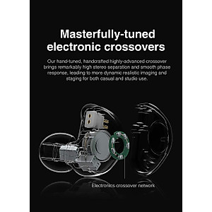 Senlee TRN V90 in Ear Hearphones 4BA 1DD Five Drivers Hybrid in Ear Monitors, TRN HiFi Earbuds1DD + 4BA with 3.5mm Plug 2pin 0.75mm Detachable Cable(with Mic, Midnight)