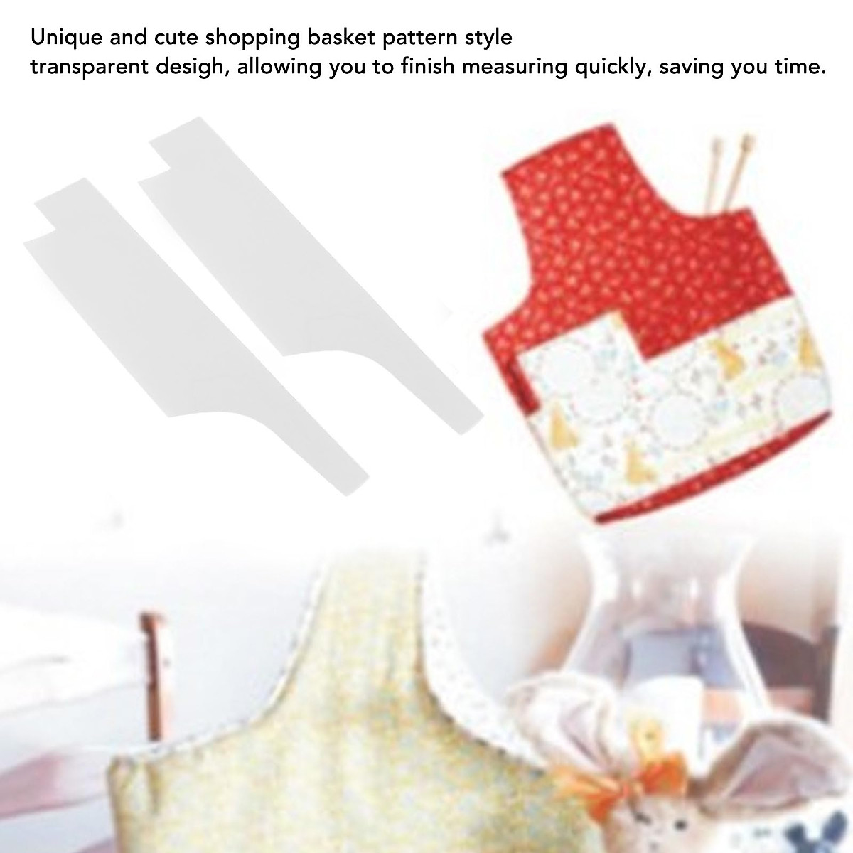 2Pcs Shopping Basket Template Bag Making Stencil Handmade Bag Template Mould Large Size Durable Acrylic Easy to Use Bag Cutting Template for DIY Leather Craft Quilting Sewing Tool