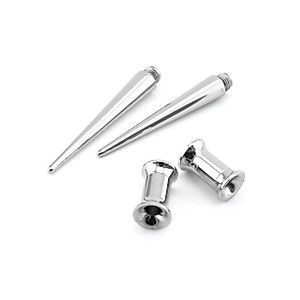 Urban Body Jewelry 6 Gauge (6G - 4mm) Stainless Steel Taper & Tunnel Ear Stretching Kit (4 pieces)