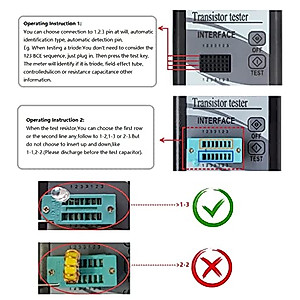Aideepen Transistor Tester,Atmega328 Mosfet Automatic Checker Detector Capacitor Tester for NPN PNP Transistor Diode Resistor Inductor Capacitance MOS SCR LCR ESR