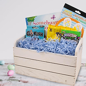 MagicWater Supply Soft & Thin Cut Crinkle Paper Shred Filler (1 LB) for Gift Wrapping & Basket Filling - Baby Blue