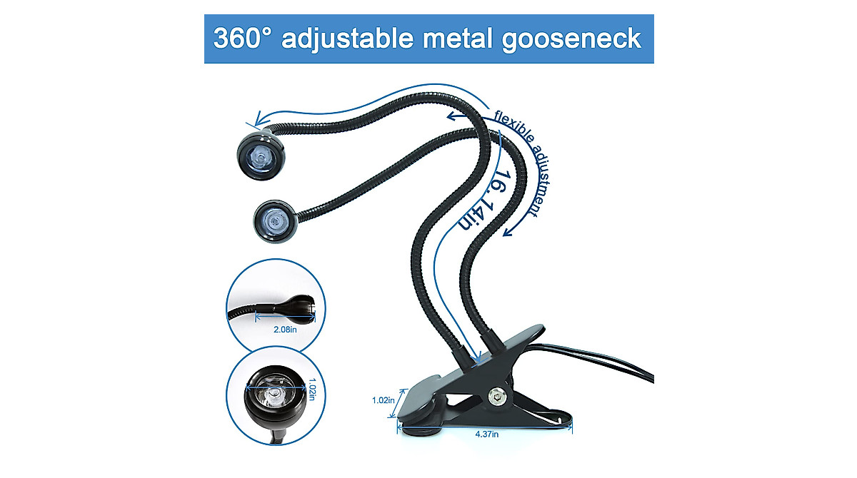 EUGOBRTEN 3W UV Black Light with Clamp | Portable & Adjustable UV LED Lamp