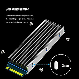 GLOTRENDS M.2 Heatsink M.2 Screws PS5 Installation Desktop PC Installation, fit for 2280 M.2 PCIe NVMe 4.0/3.0 SSD