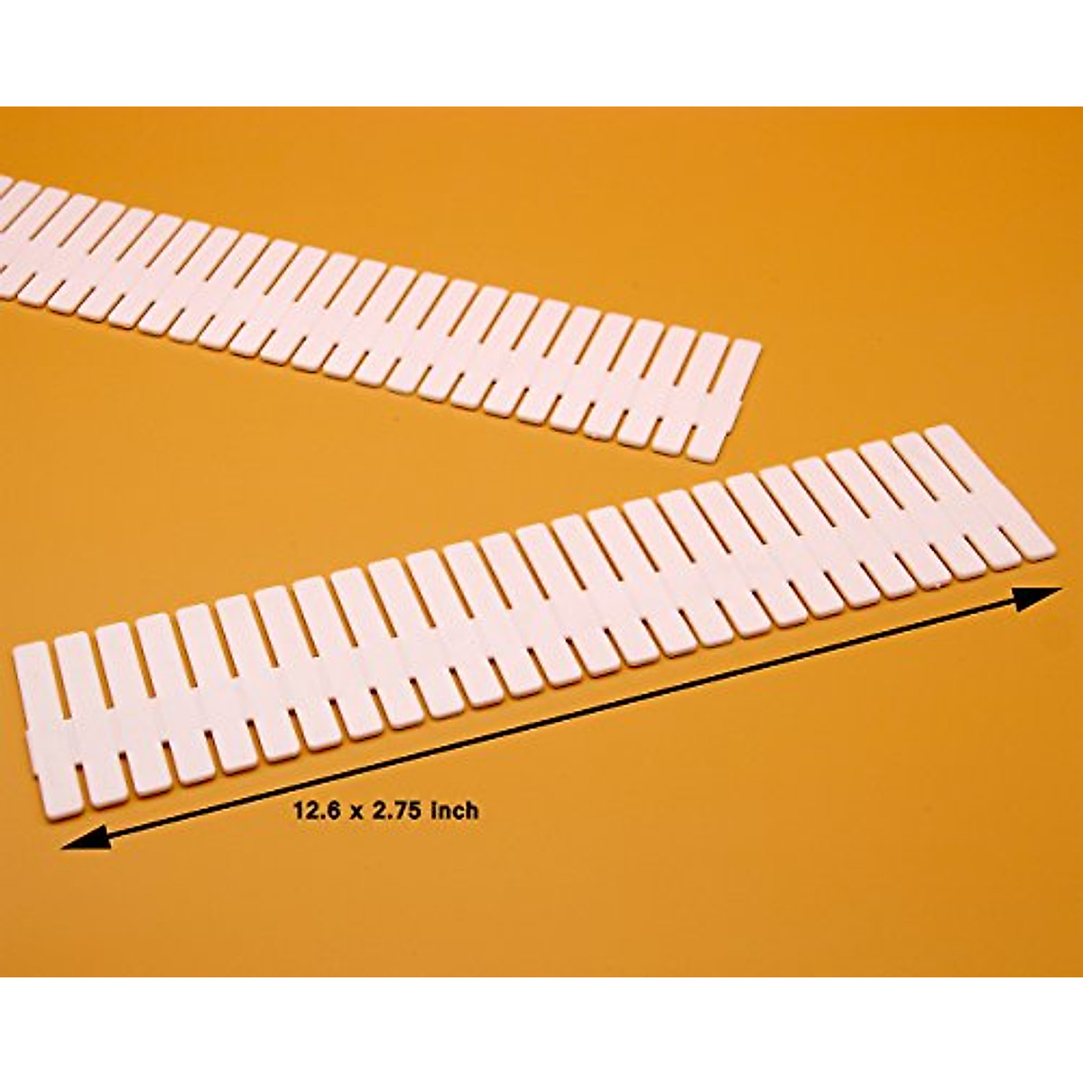 ESTAY DIY Plastic Drawer Dividers 8 Pcs Dresser Kitchen Office Drawer Organizer Accessories Underwear Tools Utensil Plastic Storage (White)