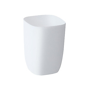 mingol Bathroom Trash Can, Small Garbage Can for Bedroom, Living Room, Kitchen, Slim Cute Plastic Waste Basket for Office, 7L, Matt White
