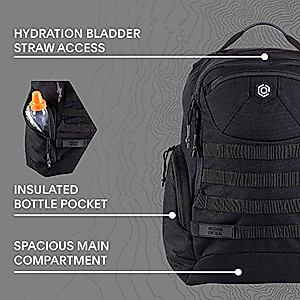 Mission Critical S.01 Action Daypack Zip, Baby Gear for Dads, Backpack Baby Bag (Black)