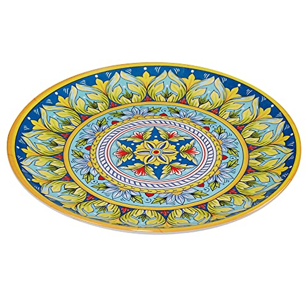Certified International Palermo Melamine Platter Set, Multicolor, Large, 2 Piece