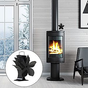 Fireplace Fan,Wood Stove Fan,Winter Home 5 Blades Heat Powered Stove Fan for for Wood Burning Stove/Pellet/Log Burner/Fireplace