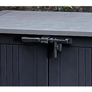 Keter 249319 Store it Out Nova Outdoor Garden Storage Shed, 32 x 71.5 x 113.5 cm, Dark Grey with Light Grey Lid