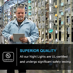 GE LED Night Light, Plug-in, Dusk to Dawn Sensor, Warm White, UL-Certified, Energy Efficient, Ideal Nightlight for Bedroom, Bathroom, Nursery, Hallway, Kitchen, 30966, 2 Pack