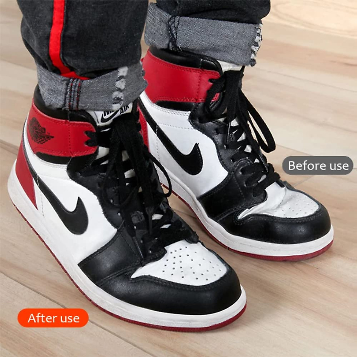 TooTwo 2 Pairs Shoe Crease Protectors for Jordan 1 and Air Force 1, Shoe Crease Guard Protector S (US Size 5''-8.5'')