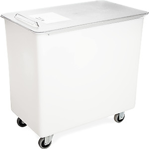 Carlisle FoodService Products BIN4402 Portable Ingredient / Food Storage Bin with Sliding Lid, 44 Gallon, White