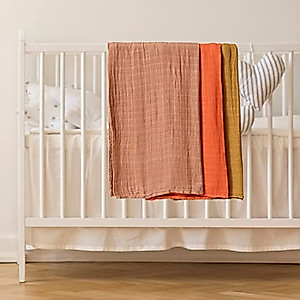 Baby Muslin Swaddle Blankets - Baby Swaddle Blanket for Baby Girl and Baby Boy, Soft Organic Bamboo Cotton Muslin Blanket, Light Breathable, Swaddle Wrap Receiving, 2 Pack, 47 x 47 Inches