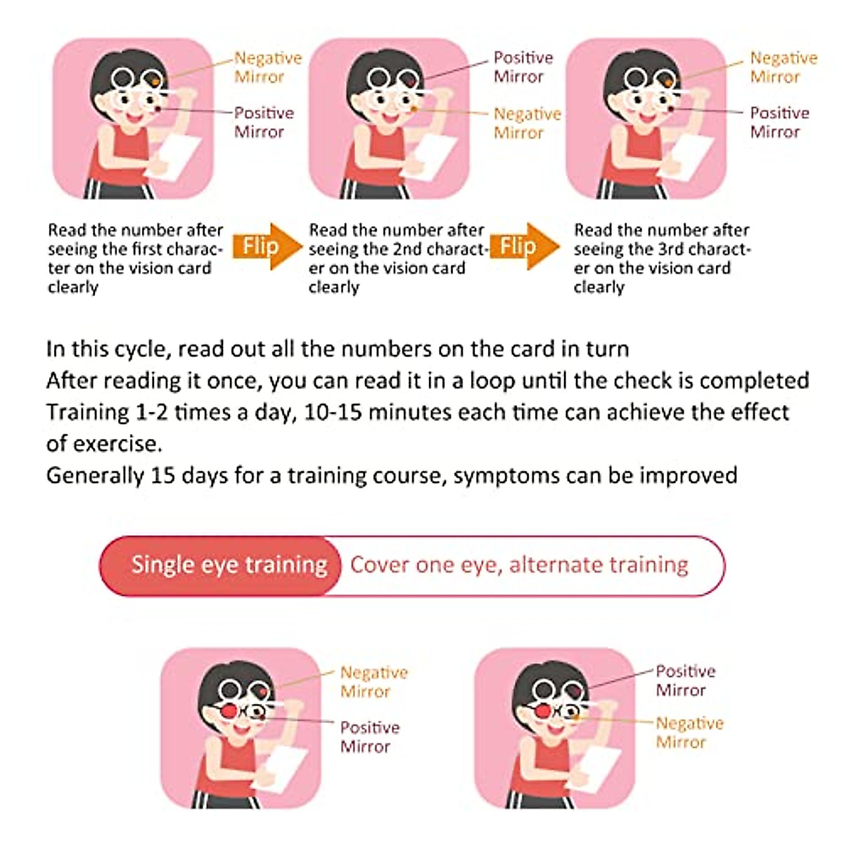 Optical Flipper Plastic Adjustable Optometry Flip Lens Instrument with Vision Test Card, for Myopia, Amblyopia, Astigmatism, Hyperopia(±100)