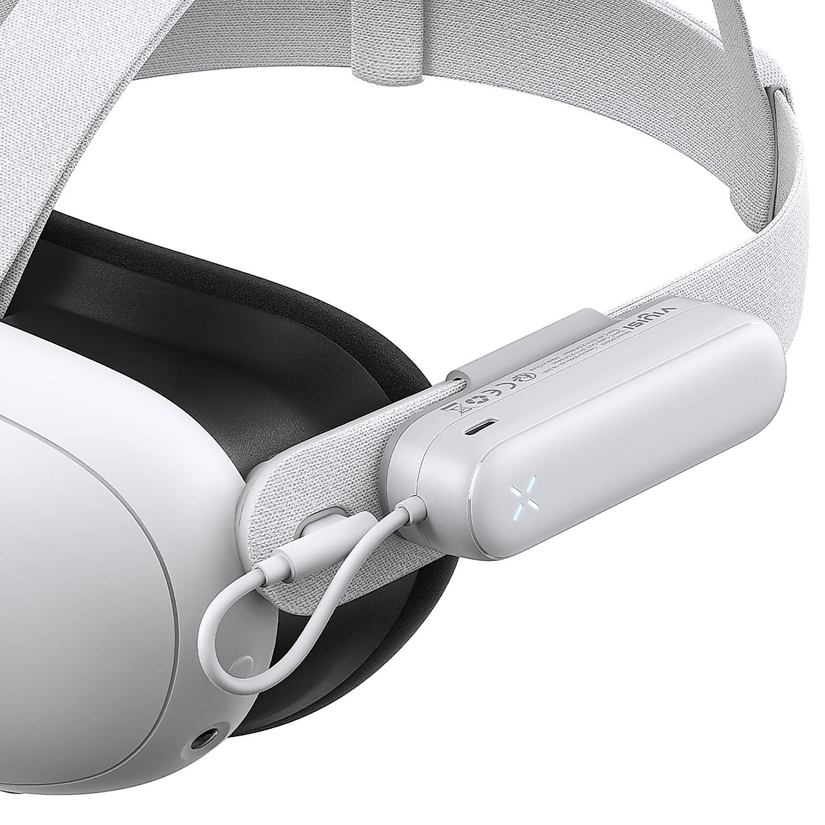 VIYISI Battery Pack for Meta Quest 3/3S and Oculus Quest 2, 5000mAh Extended Battery for Extra 2-4H Playtime, Lightweight VR Charger Accessories Compatible with Oculus Original Strap and Elite Strap