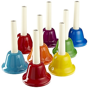 Rhythm Band 8 Note Metal Hand Bells - Set of 8