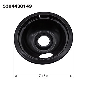 Siwdoy 318067041 318067051 Porcelain Drip Pan Set and MP22YA Electric Range Burner Element Unit Set, Compatible with Frigi-daire Ken-more Range Oven Replaces 5304430149 5304430150