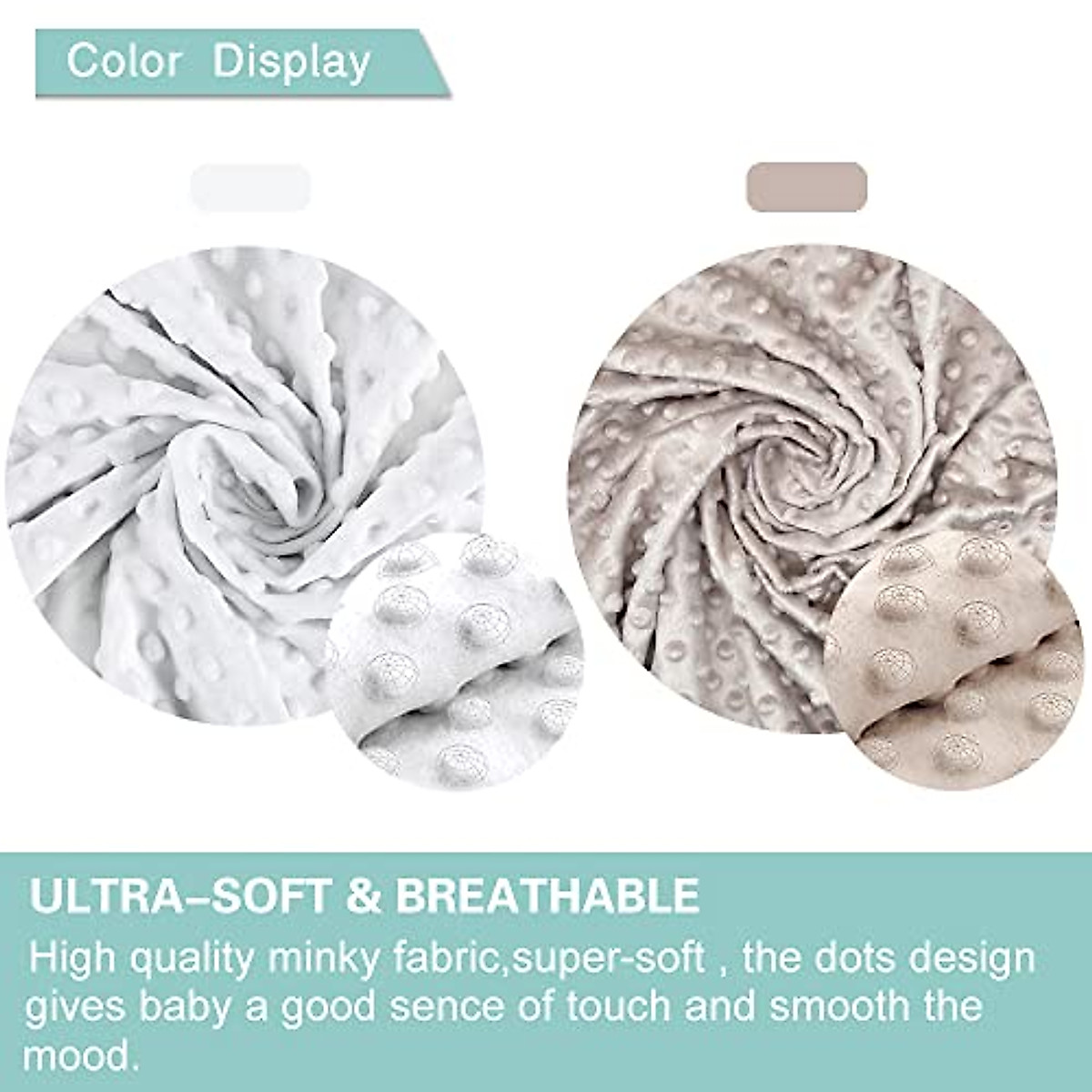 OWLOWLA 2Pack Nursing Pillow Cover White&Khaki Nursing Pillow Covers Set Breastfeeding Pillow Slipcover Fits Naked Nursing Pillow for Baby Boy Girl(White/Khaki)