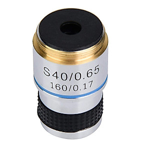 Achromatic Objective Lens，40X 185 Biological Microscope Achromatic Objectives Lens 160/0.17 Achromatic Microscope Objective Microscope amscope